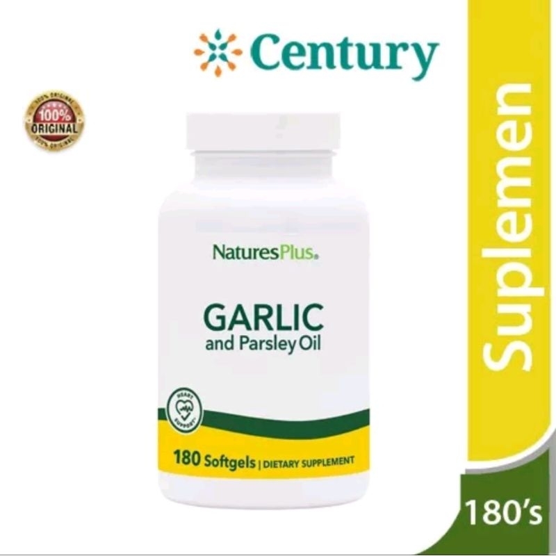 Jual Nature's Plus Garlic & Parsley Oil 180 Kapsul/Suplemen Kesehatan ...