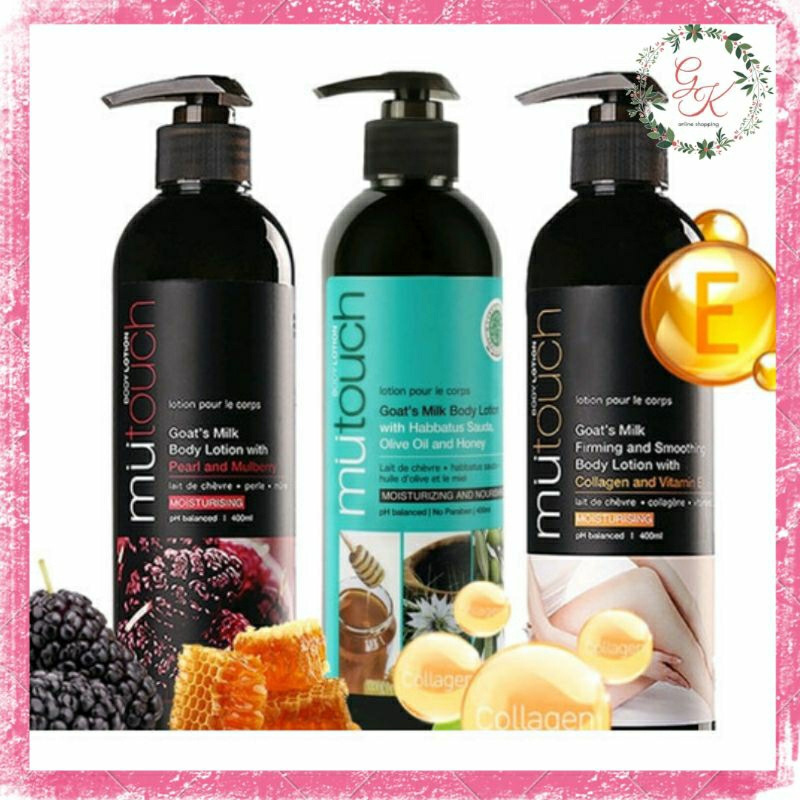 Jual MUTOUCH MOISTURISING GOATS MILK BODY LOTION 400 ML | Shopee Indonesia