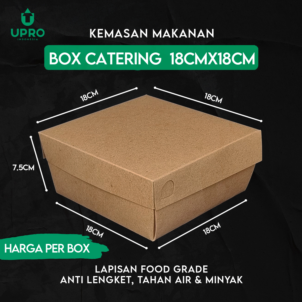Jual Box Catering Laminasi Tebal 325 GSM Box Nasi Kotak Dus Ukuran 18cm ...