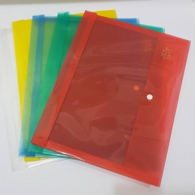 Jual [ PCS ] MAP KANCING 1 PLASTIK TRANSPARAN / MAP PLASTIK / MAP FILE ...