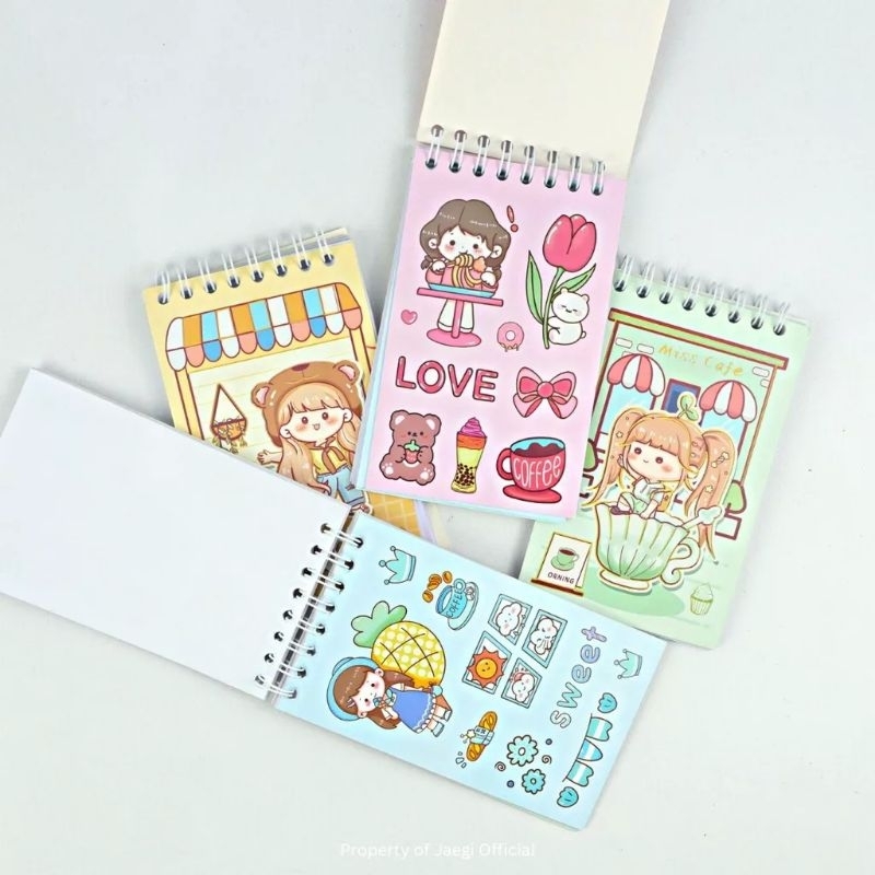 Jual Mini Note Book Sticker aestheticSweet Girl Edition 24 Lembar ...