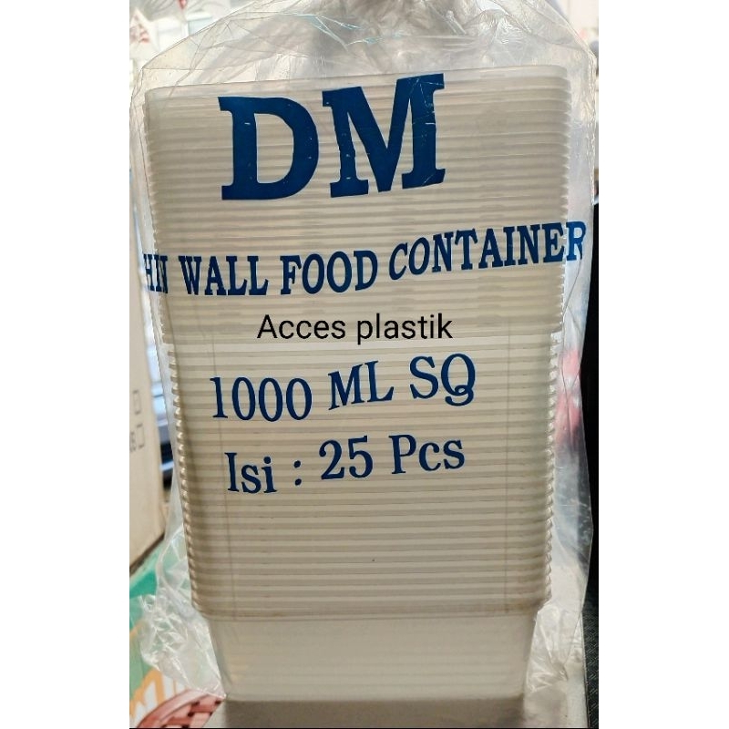 Jual Thinwall 1000 ml kotak SQ square/kotak makan ( 25 pcs ) | Shopee ... Jual Thinwall 1000 ml kotak SQ square/kotak makan ( 25 pcs ) | Shopee ...