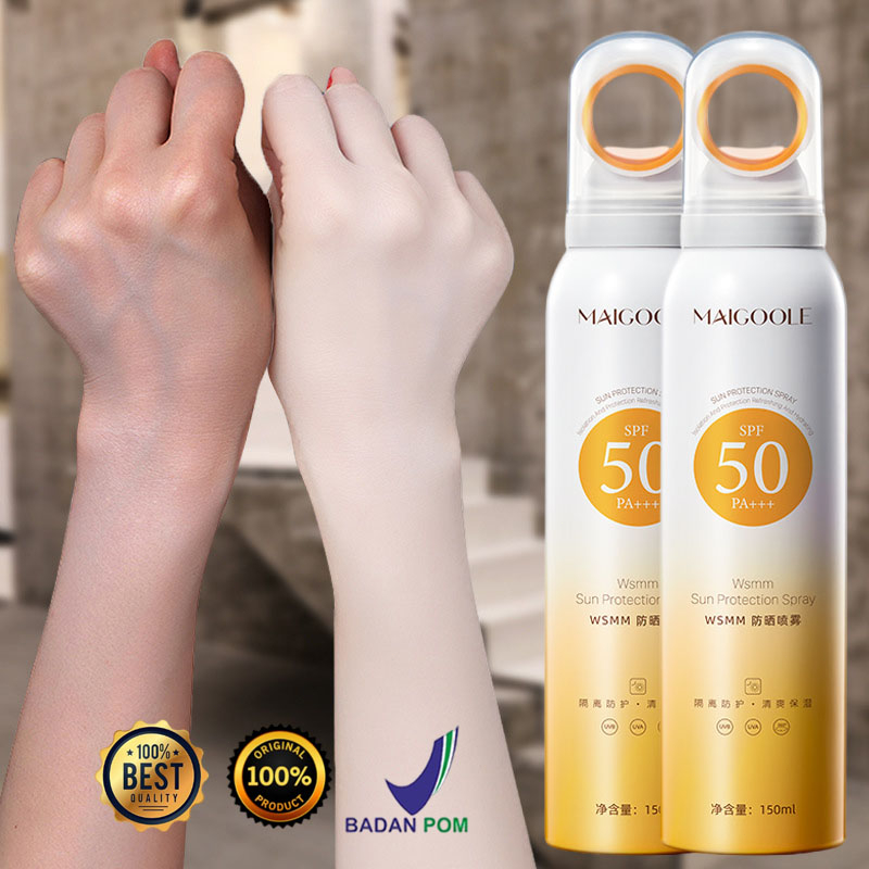 Jual Sunscreen spray spf 50 pa ++++ Sunscreen mist Tabir surya Sunblock 150ml sun screen anti ...