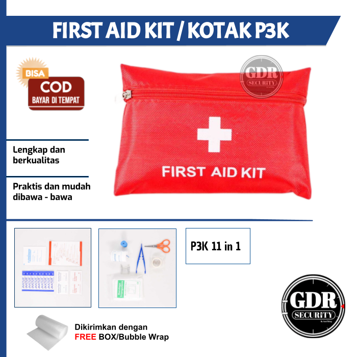 Jual First Aid Kit / Kotak P3K 11 in 1 - Pertolongan Pertama - GDR ...