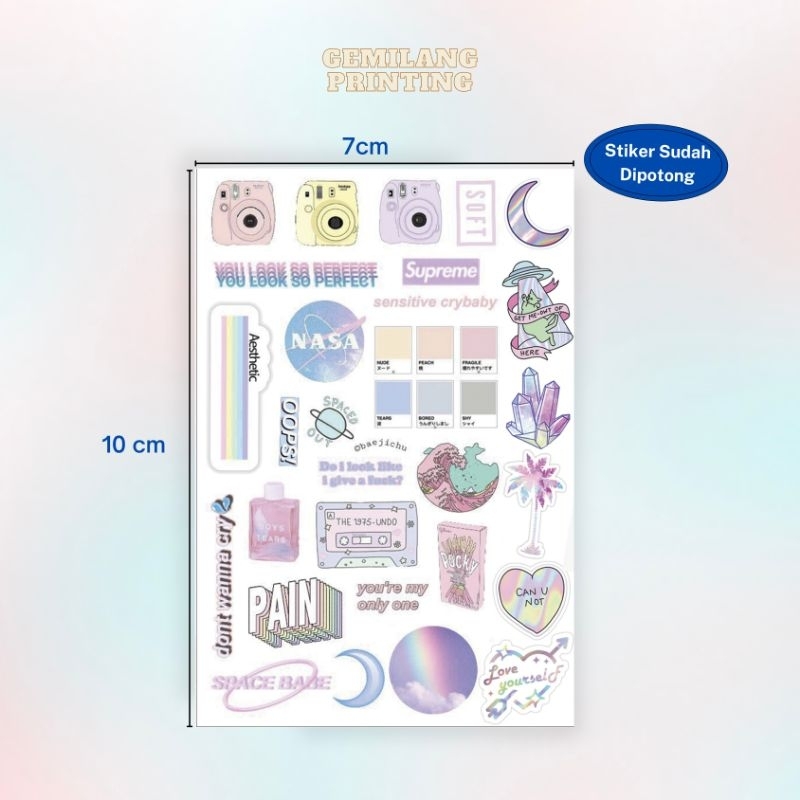 Jual (BISA COD) Stiker Aesthetic | Stiker Lucu | Stiker Tumblr | Stiker ...