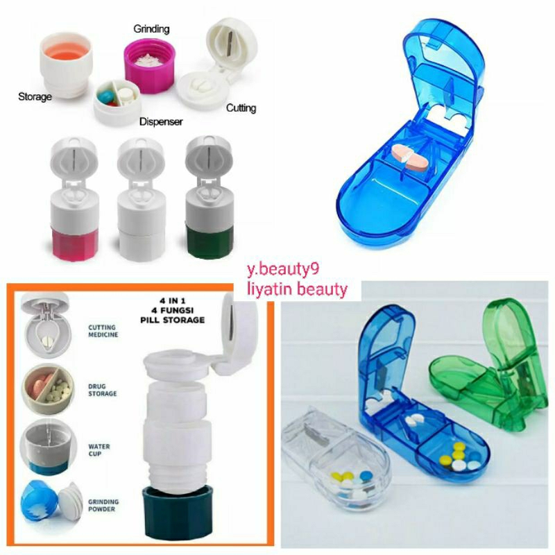 Jual Penggerus Obat Penumbuk Obat Penghalus Obat 4 in 1 Pemotong Obat ...