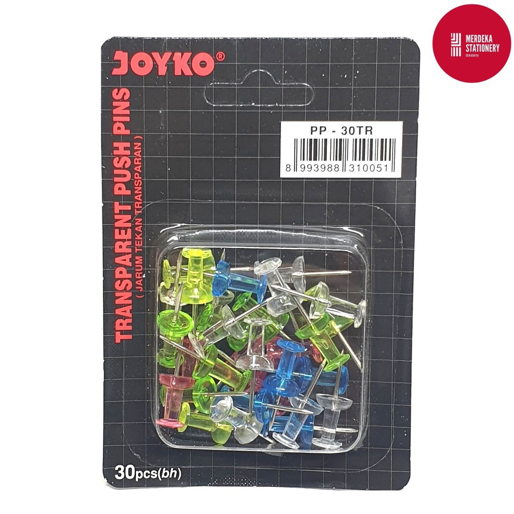 Jual Pushpin Joyko PP-30TR Push Pin Tancapan Jarum Penanda Penjepit ...