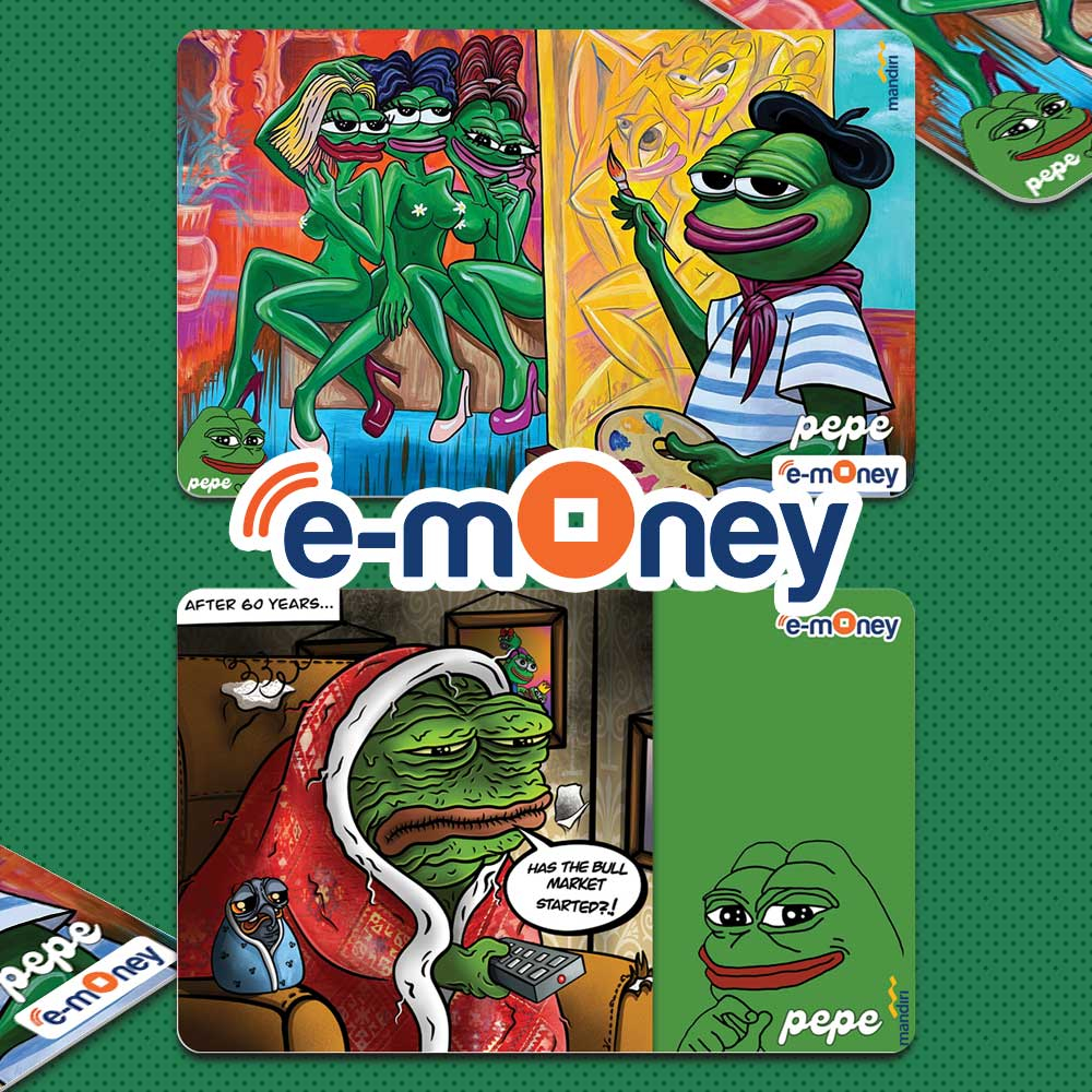 Jual Custom E-Money Mandiri Bergambar Pepe The Frog | Shopee Indonesia