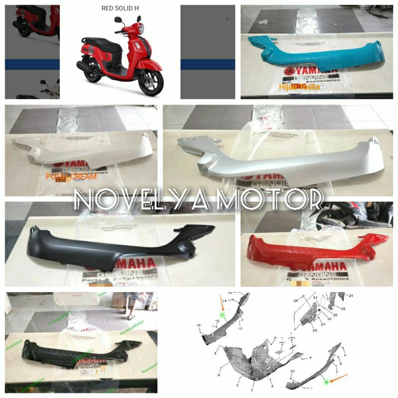 Jual COVER SIDE SIRIP SAMPING BAWAH FAZZIO FAZIO 125 KANAN ATAU KIRI ...