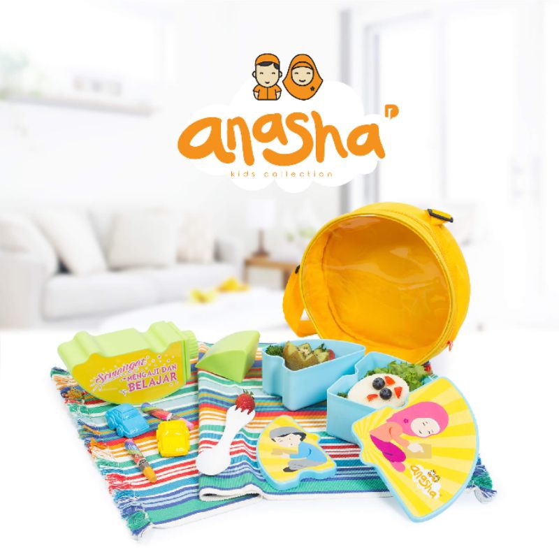 Jual Kotak Makan Anasha Rayyan Puzzle Lunch Set | Shopee Indonesia