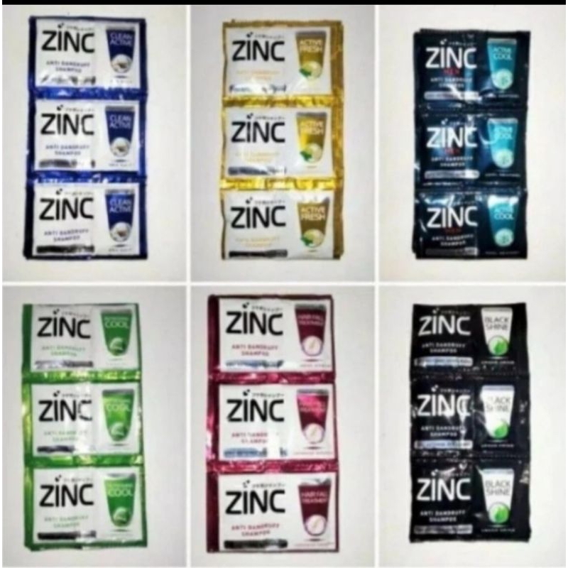 Jual 1 rcg sampo zinc shampoo renceng 12 sachet | Shopee Indonesia
