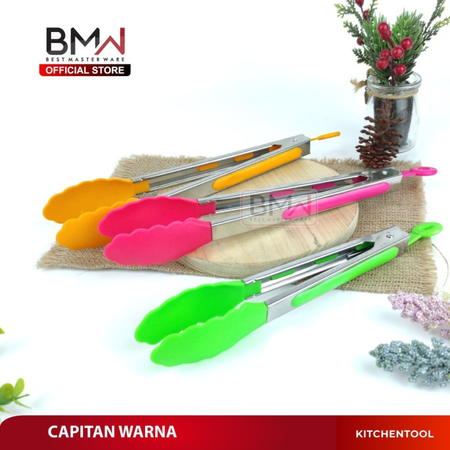 Jual Pencapit Makanan Silikon Gorengan Jepitan Warna 9 12 Inch Penjepit ...