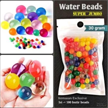 Jual 30 gr WATERBEADS SUPER JUMBO - MAINAN ANAK WATER BEADS HYDROGEL ...