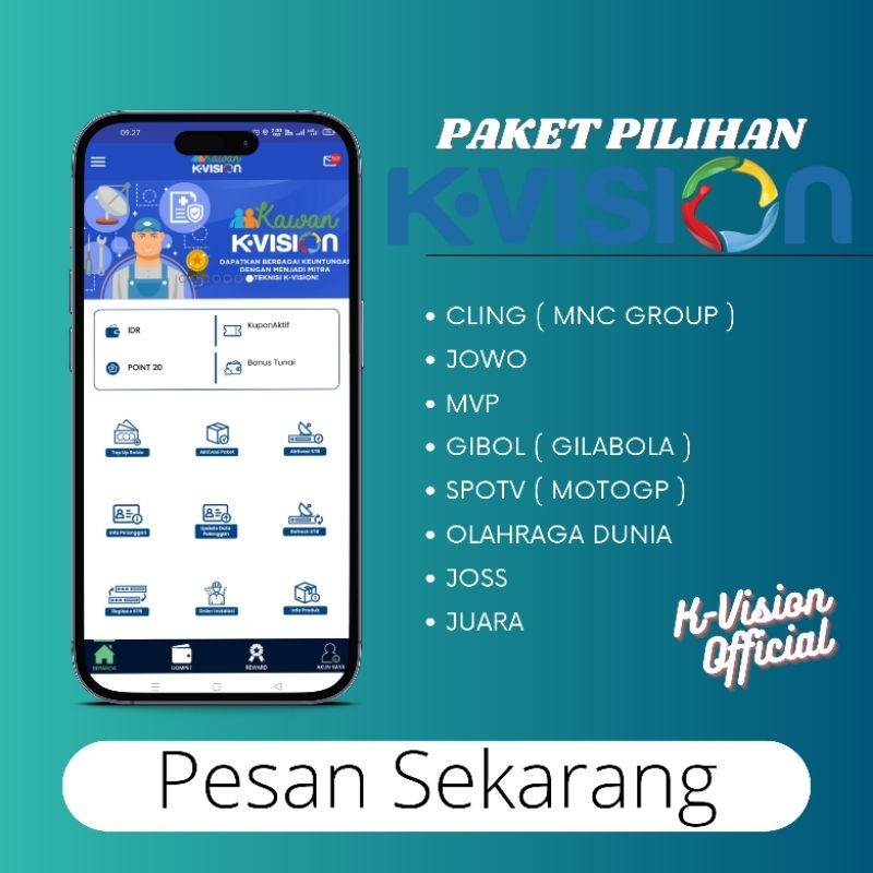 Jual K-Vision Mnc group Bisa semua tipe receiver Bromo Cartenz dan GOL ...