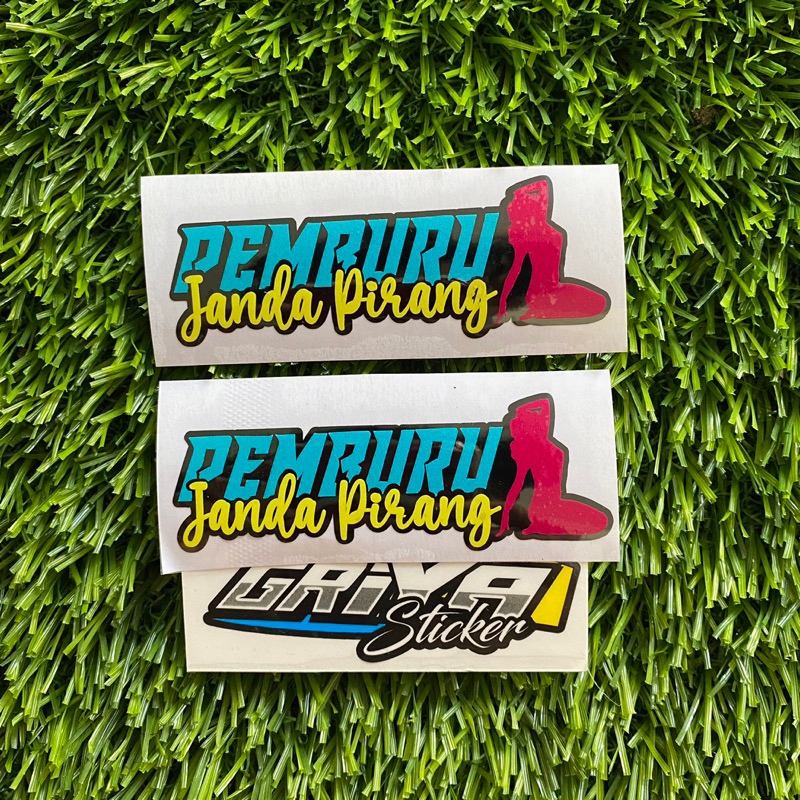 Jual Stiker PEMBURU JANDA PIRANG sticker cutting viral | Shopee Indonesia