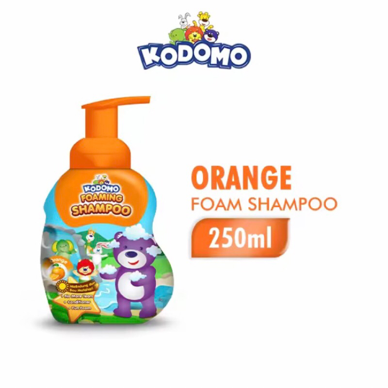 Jual Kodomo Shampoo Foaming Orange dan Strawberry Pump 250 ml | Shopee Indonesia