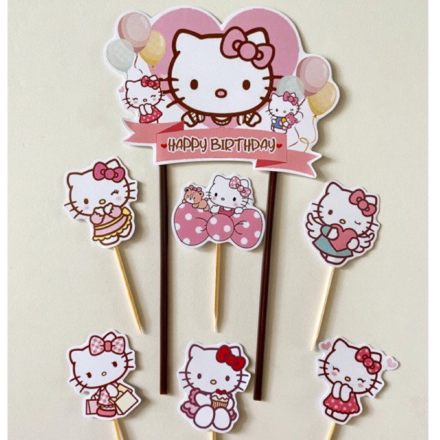 Jual TOPPER HELLO KITTY 001 / CAKE TOPPER HELLO KITTY 001 / TOPPER KUE ...