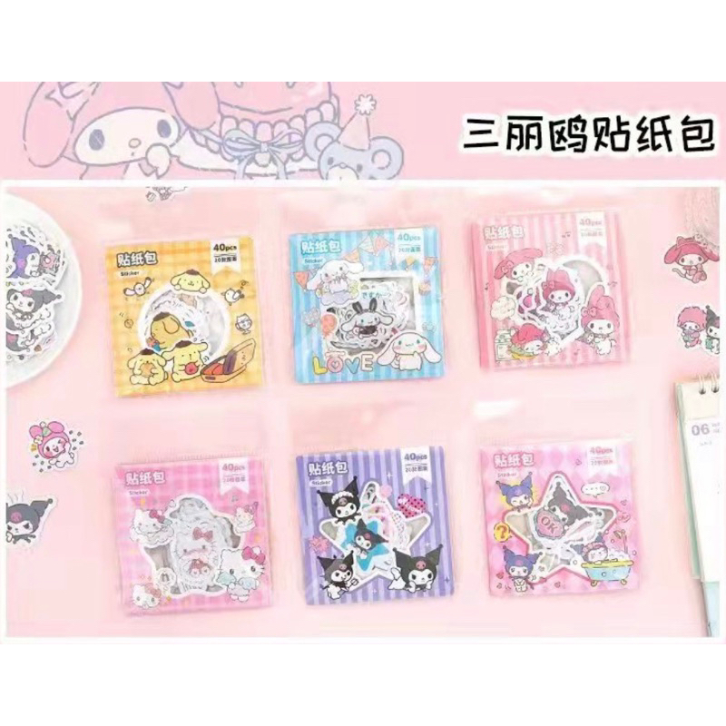 Jual ST03 Sticker Pack Sanrio 40pcs Stiker Hello Kitty Pompompurin ...