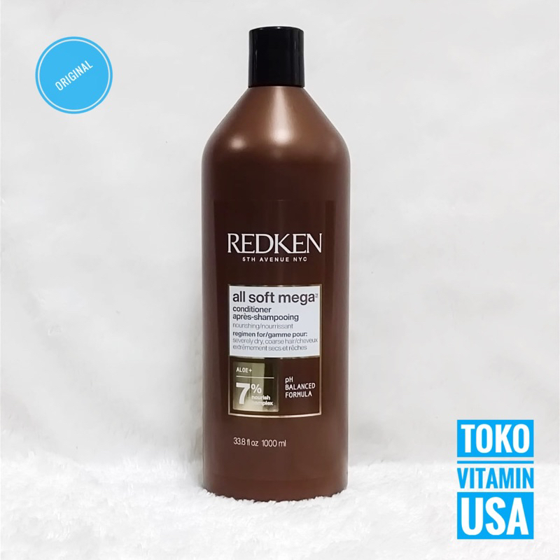 Jual REDKEN All Soft Mega Conditioner 1000 ml Redken Conditioner ...