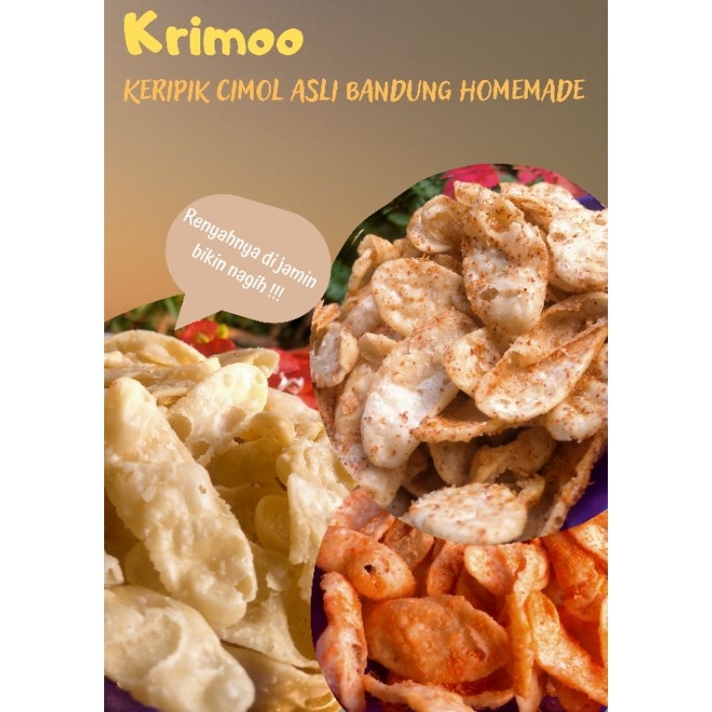 Jual keripik cimol homemade enak by krimoo cemilan asli bandung 500 gr ...