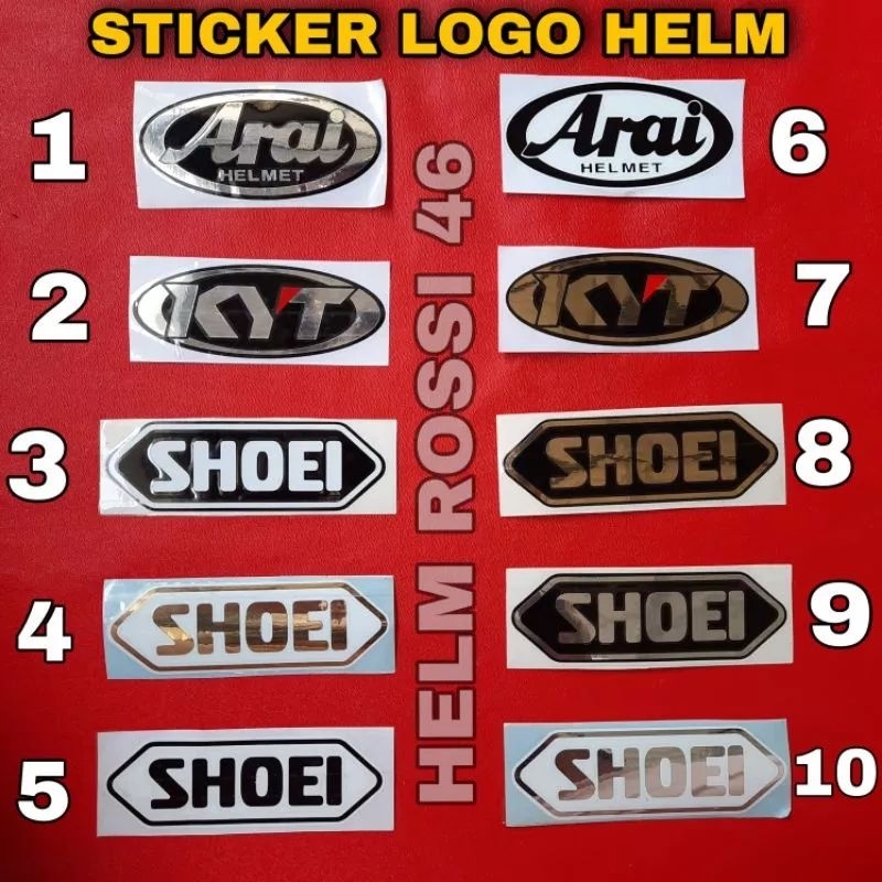 Jual STICKER LOGO HELM Helmet Variasi sticker Cutting Premium/ harga ...