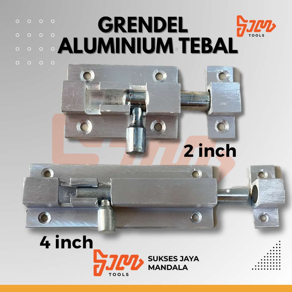 Jual Grendel Pintu Grendel Jendela 2" dan 4" Aluminium TEBAL + Skrup ...