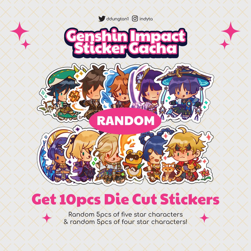 Jual GACHA PACK Genshin Impact Die Cut Stickers | Shopee Indonesia