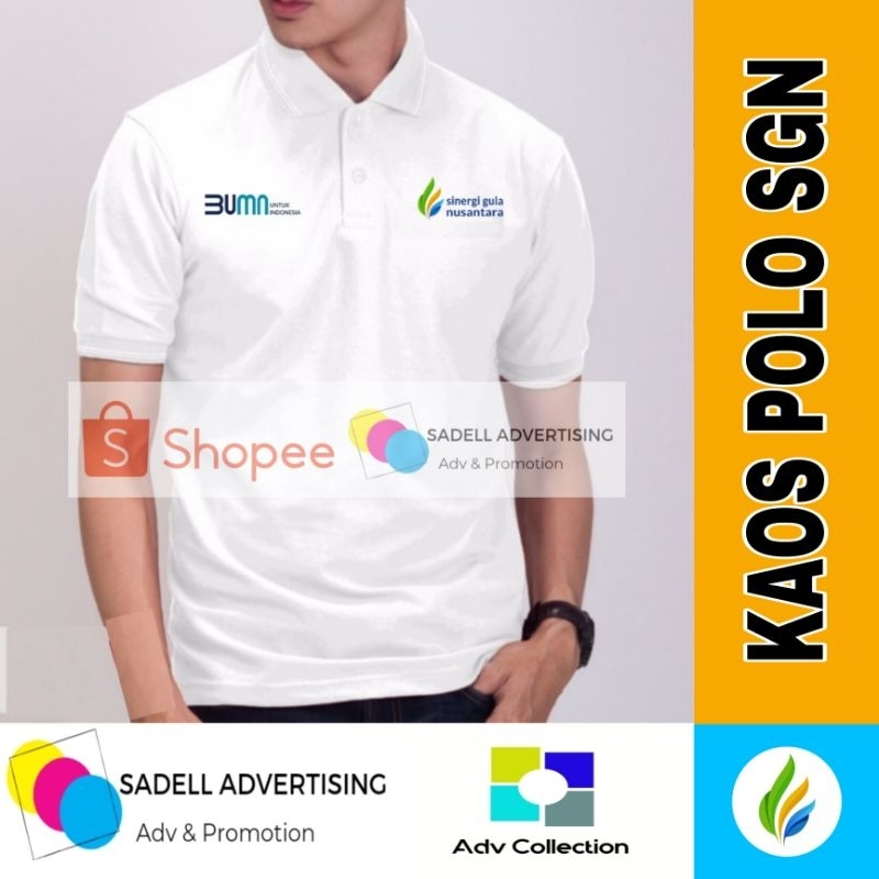 Jual Kaos Polo Sinergi Gula Nusantara BUMN Kaos Polo SGN BUMN Putih ...