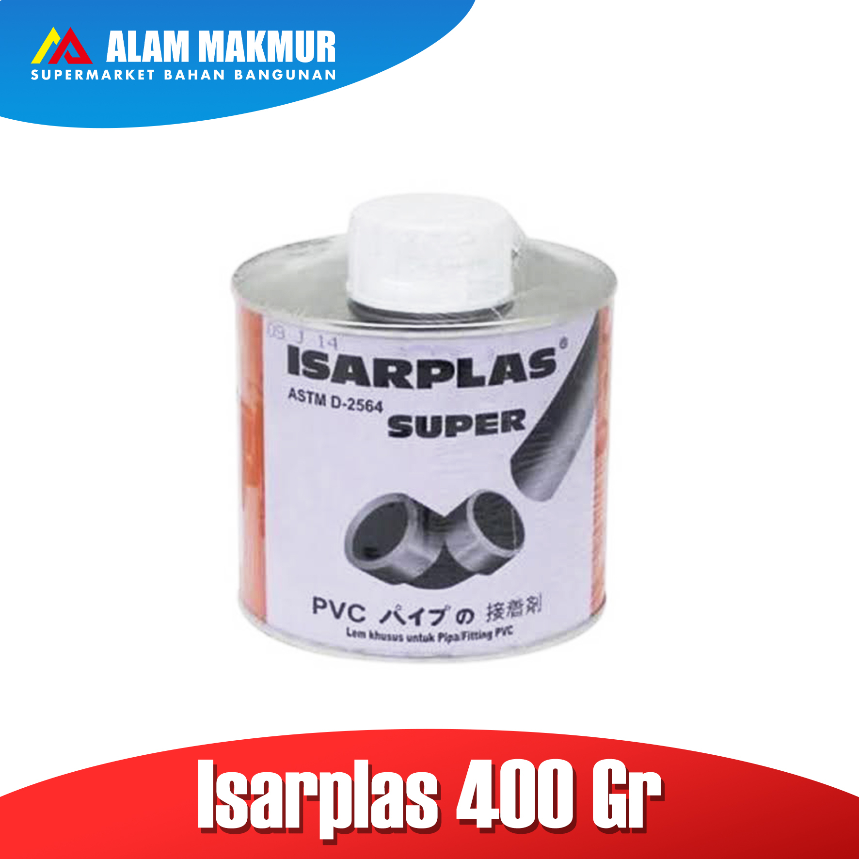 Jual Lem Pipa ISARPLAS / Lem Pipa PVC / Lem Paralon Kaleng 400Gr ...
