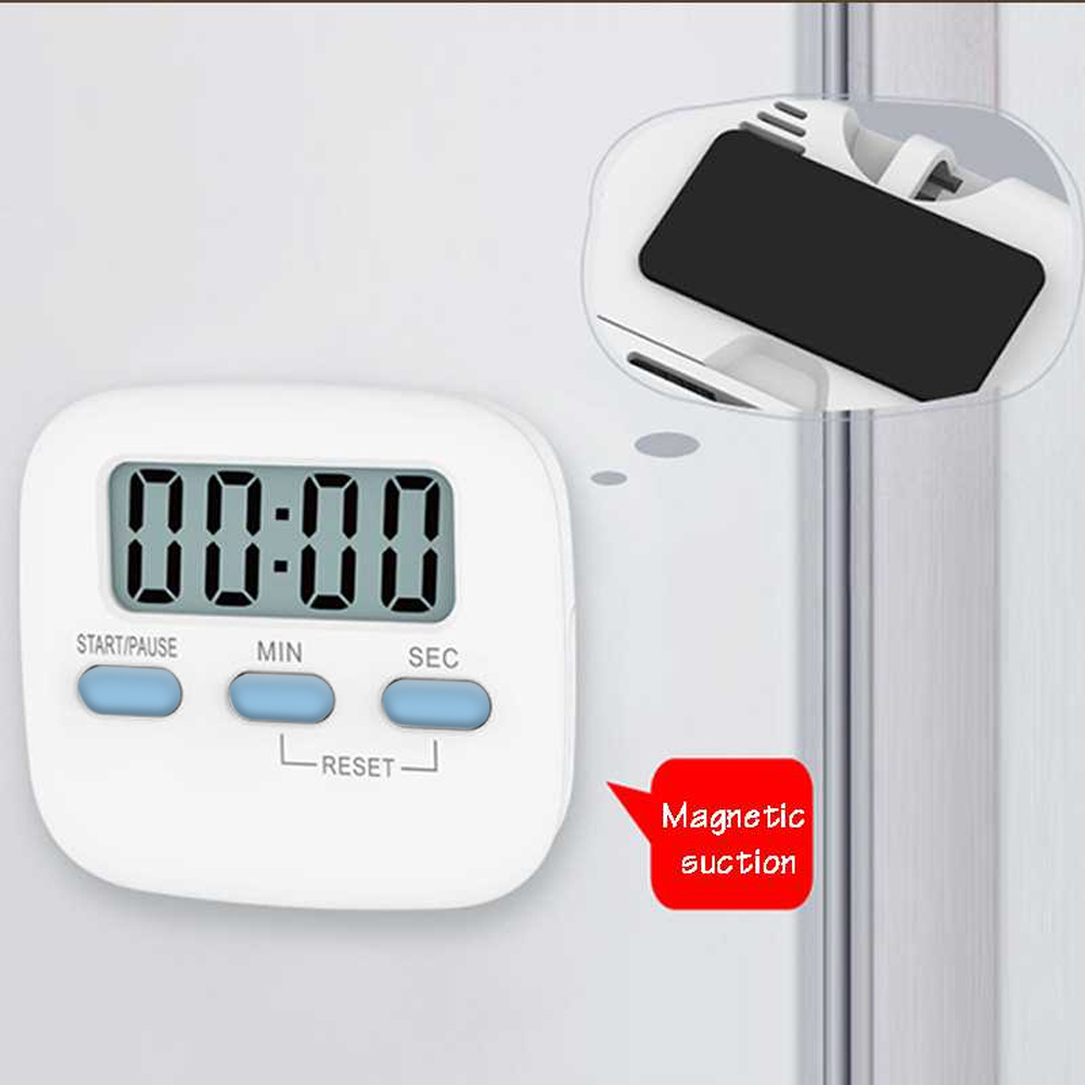 Jual Timer Masak Dapur Magnetic Stopwatch Alarm Clock Warna Putih ...