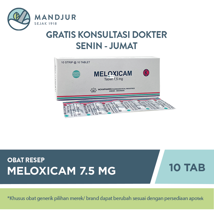 Jual Meloxicam 7.5 Mg Strip 10 Tablet | Shopee Indonesia