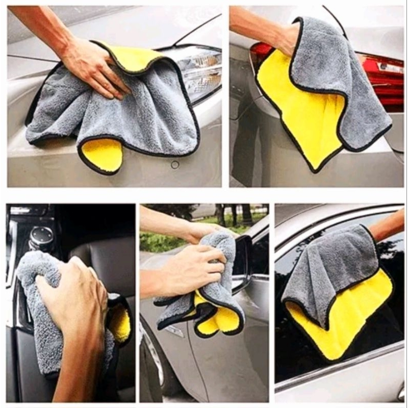 Jual kain lap polos microfiber serbaguna 25x25 / 30x30 / 30x40 / Kain ...