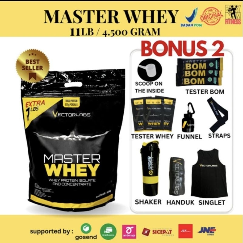 Jual VECTORLABS MASTER WHEY ISOLATE & CONCENTRADE 10 LB 10 LBS | Shopee ...