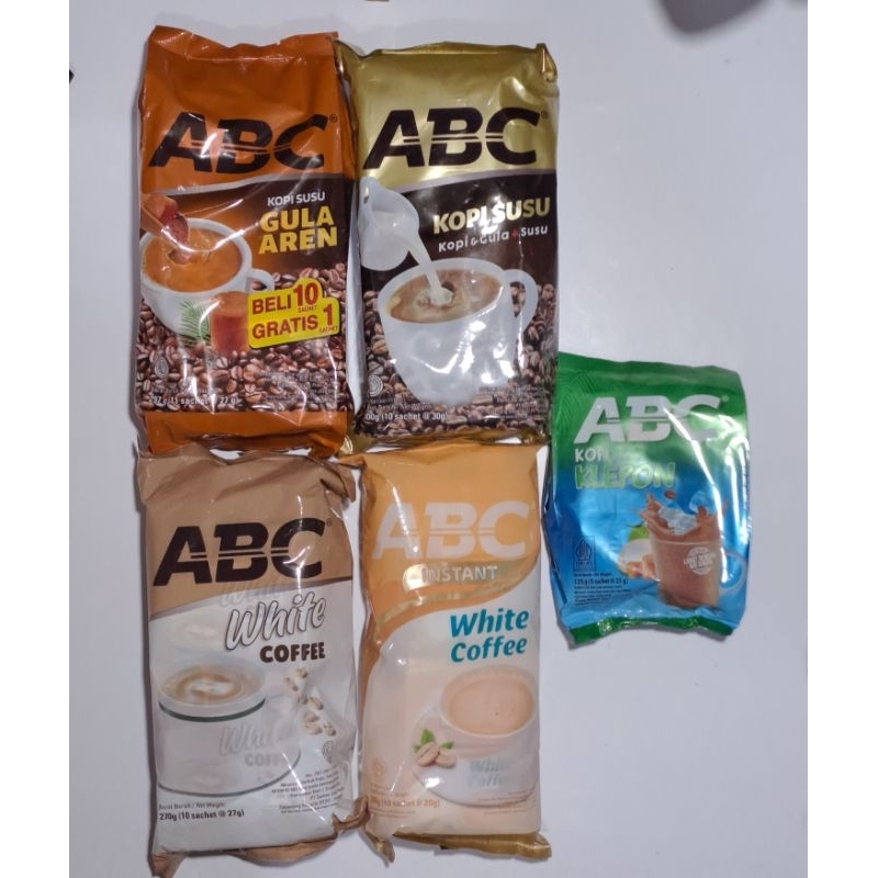 Jual KOPI ABC 1pak isi 10sachet @31gram. varian kopi susu, kopi susu ...