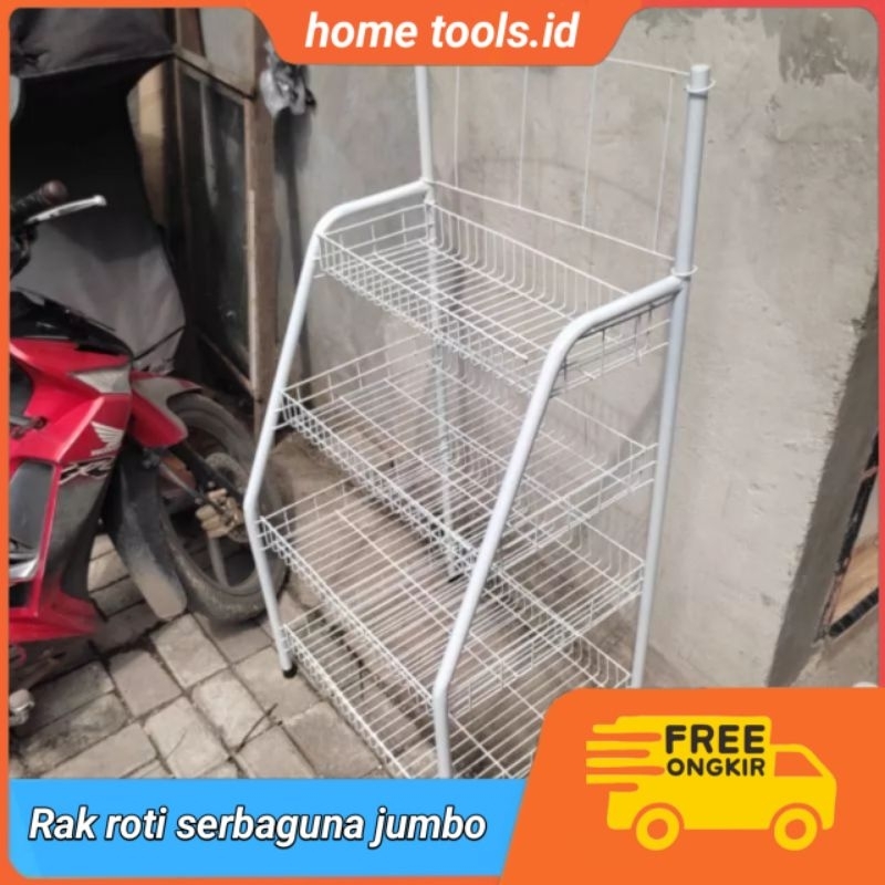 Jual Rak roti serbaguna/Rak jumbo/Rack/Rak dapur/keranjang toko/Rak ...