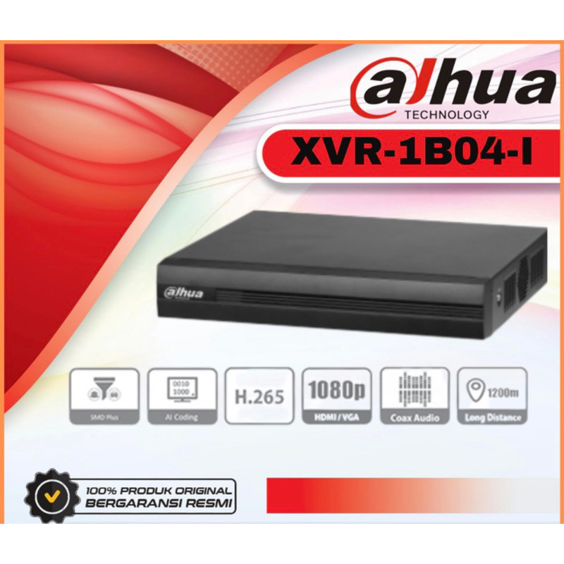 Jual Dahua XVR1B04 I DVR 4 Channel wizsense H265+ | Shopee Indonesia