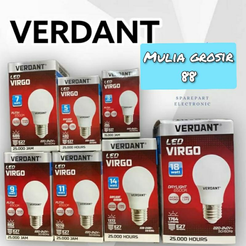 Jual Lampu Led Verdant Virgo 3w 5w 7w 9w 11w 14w 18w 24w | Shopee Indonesia