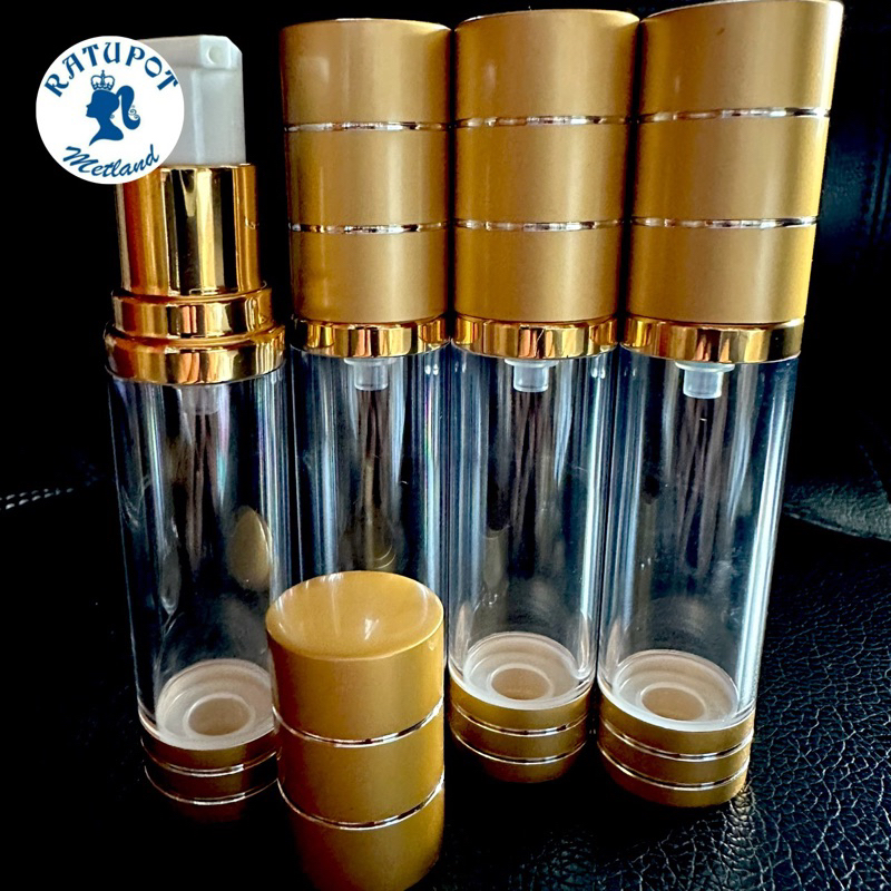 Jual Botol 20 ml silinder airless gold | Shopee Indonesia