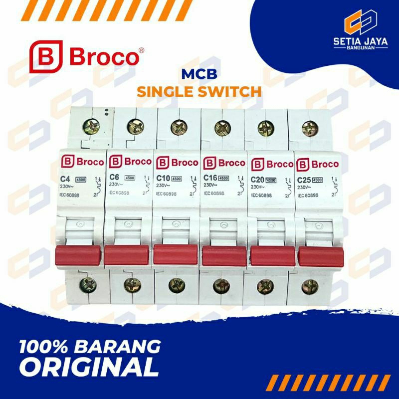 Jual Mcb / Sekring Listrik / Rumah Broco 4 / 6 / 10 / 16 / A / Ampere ...