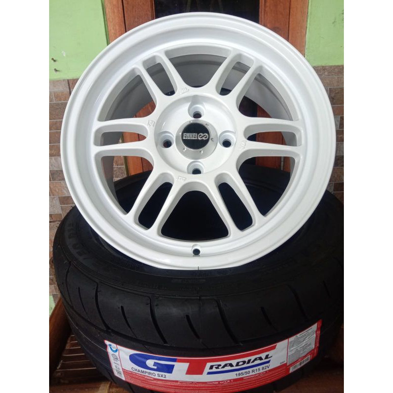 Jual Velg Enkei Rpf01 baru Ring 15 + Ban sx2 195/50 semislik 2024 P one ...