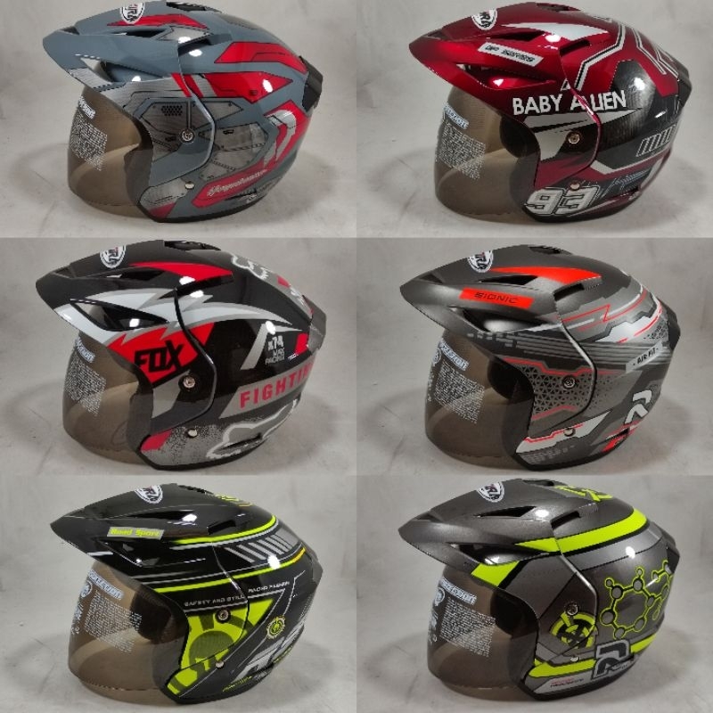Jual HELM HALF FACE SNI TAKIRA MOTIF ALL VARIAN | Shopee Indonesia