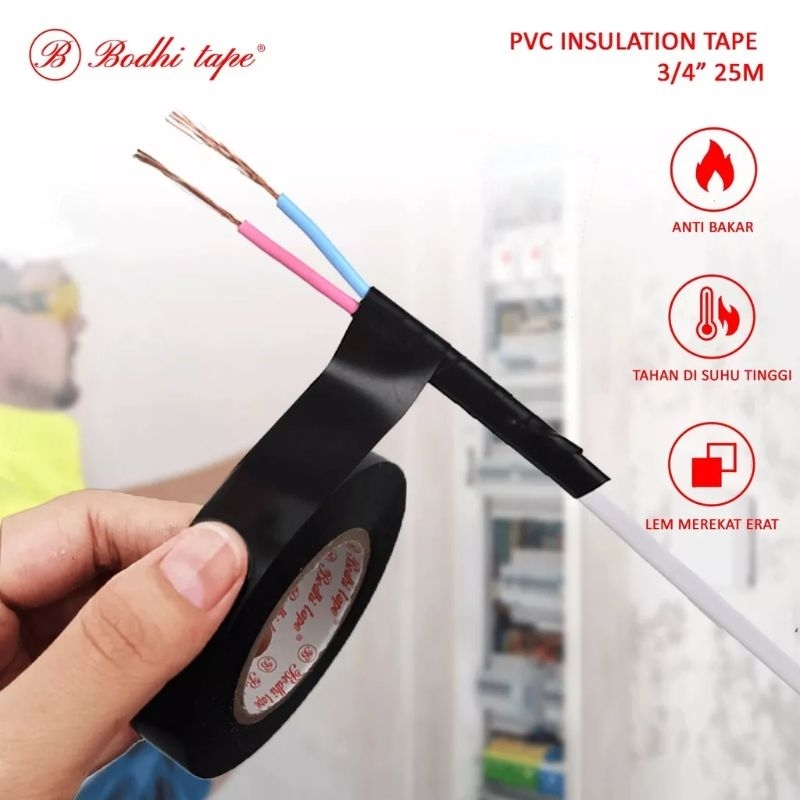 Jual isolasi listrik pvc bodhi tape roll | Shopee Indonesia