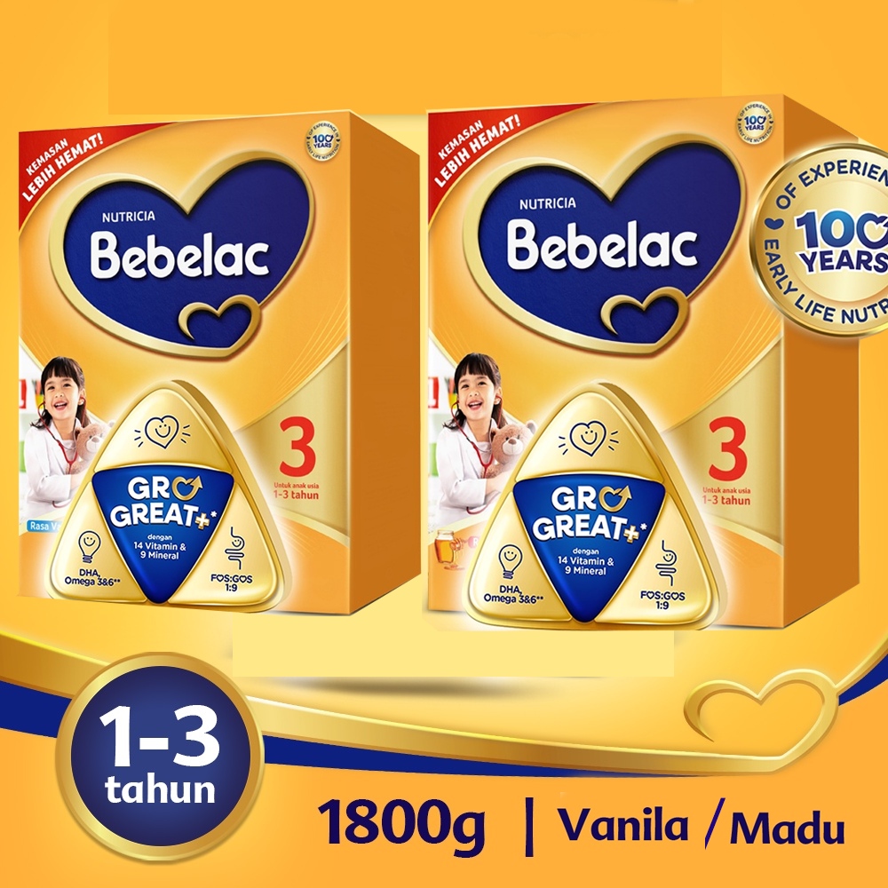 Jual BEBELOVE 1-2 / Bebelac 3-4 - Madu / Vanilla - Susu Pertumbuhan ...