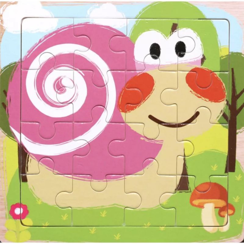 Jual (Semarang) Mainan Puzzle Kayu 16 Keping / Wooden Puzzle / Jigsaw ...