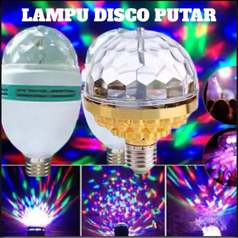 Jual LED Disco Putar RGB / Lampu Disko / LED Warna-Warni Fitting Putar ...