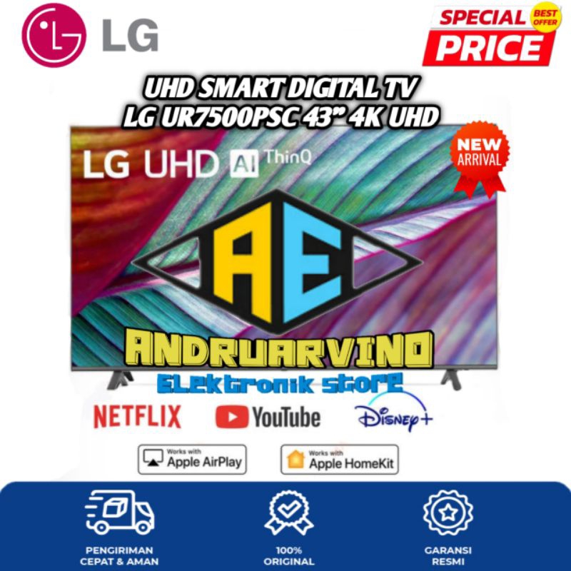 Jual NOTA TV LG 4K UHD SMART TV 43 INCH 43UR7500PSC UHD SMART DIGITAL ...