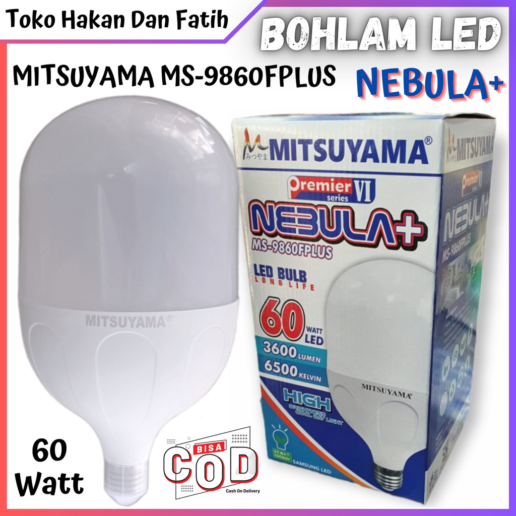 Jual Bohlam lampu LED 60 watt MS 9860FPLUS Mitsuyama Nebula+ Series | Bohlam Lampu Emergency ...