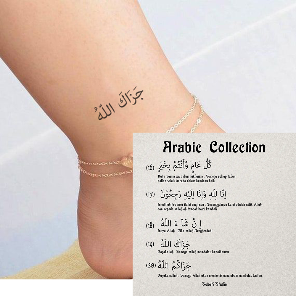 Jual Arabic Theme PART 4 Tattoo Temporary Aesthetic | Tato Temporer ...