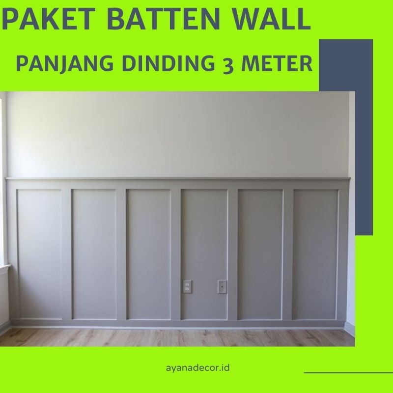 Jual PAKET BATTEN WALL DINDING 3 METER - WALL PANEL - LIST DINDING ...