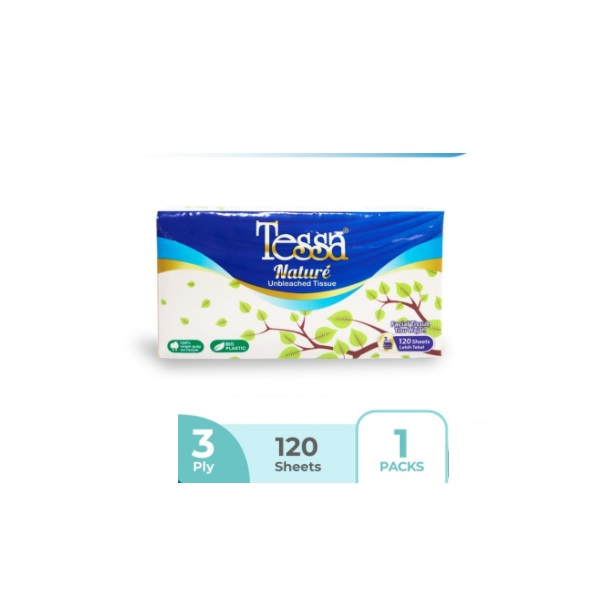 Jual Tessa Tissue Tisu Wajah NATURE Unbleached 3ply 120s | Shopee Indonesia